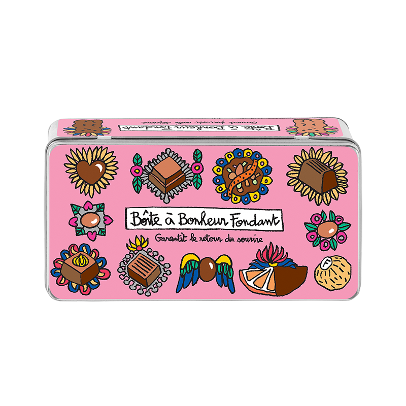 Boite à Chocolat Tablettes Bonheur fondant